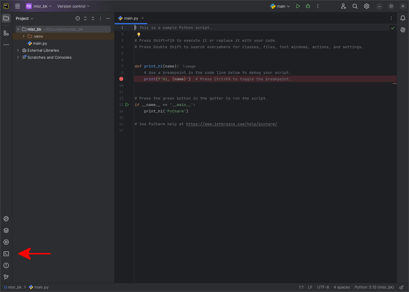 Instrukcja tworzenia projektu (PyCharm)